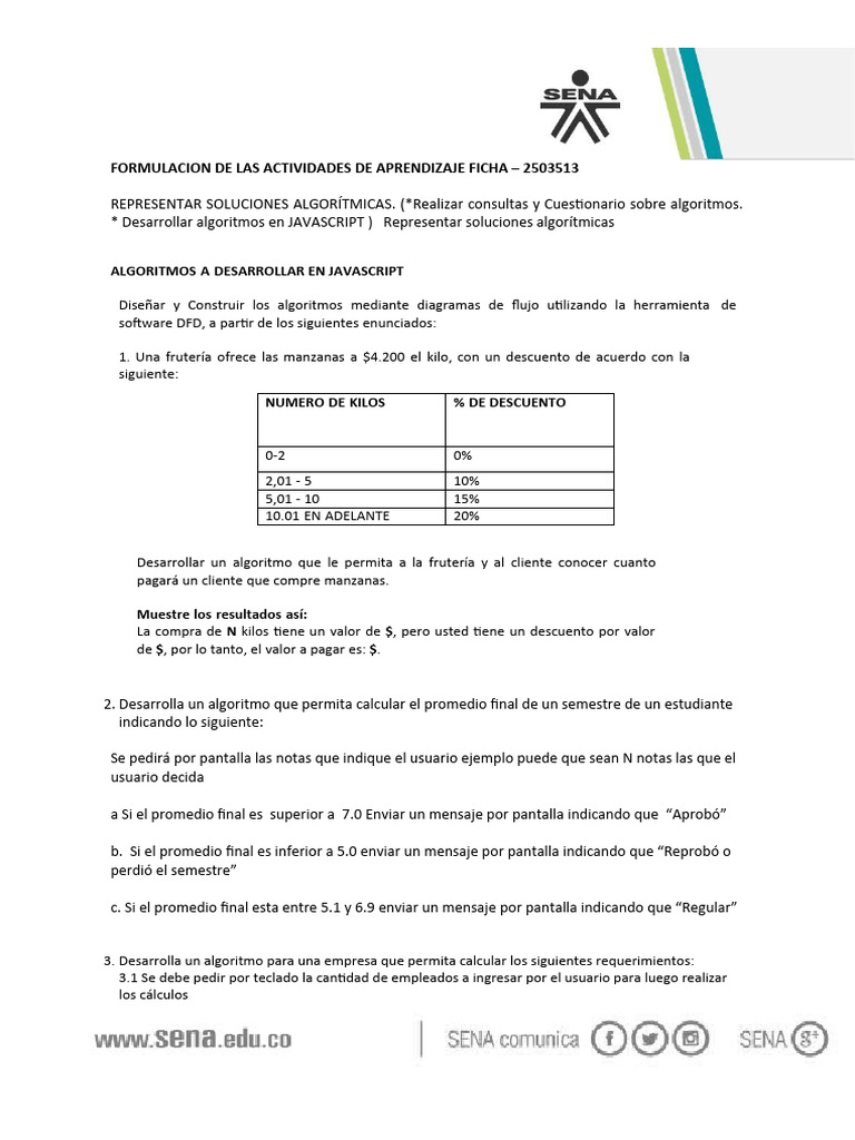 Algoritmos Javascript | PDF | Salario | Algoritmos Algoritmos Javascript | PDF | Salario | Algoritmos