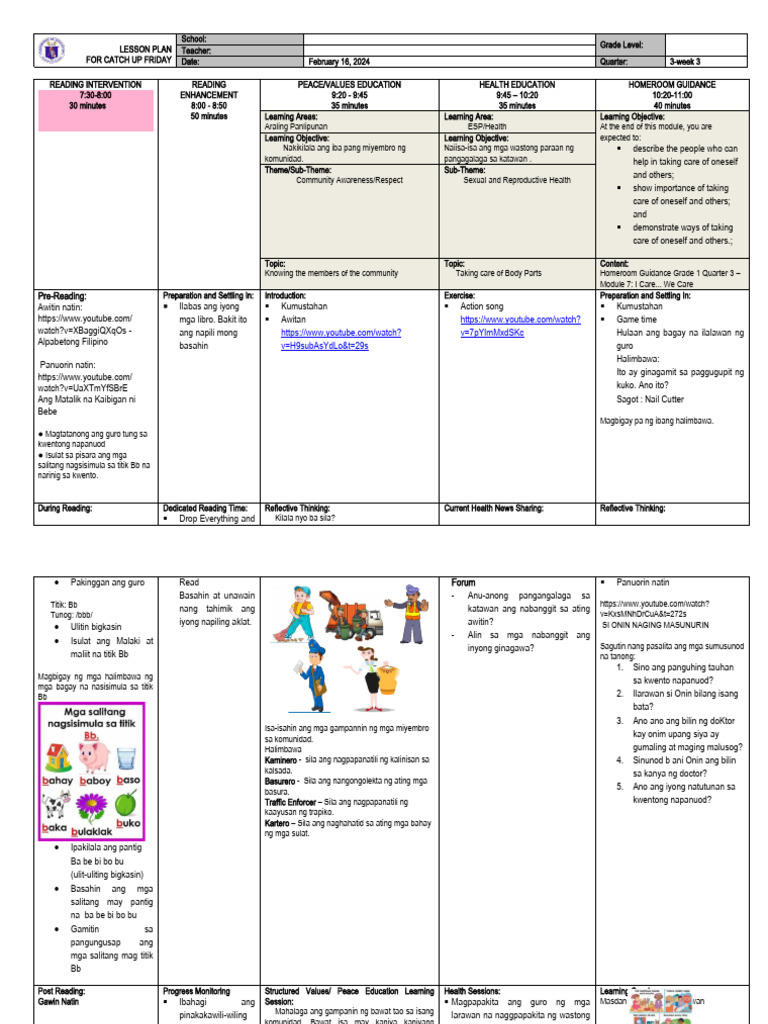 Catch Up Friday | PDF