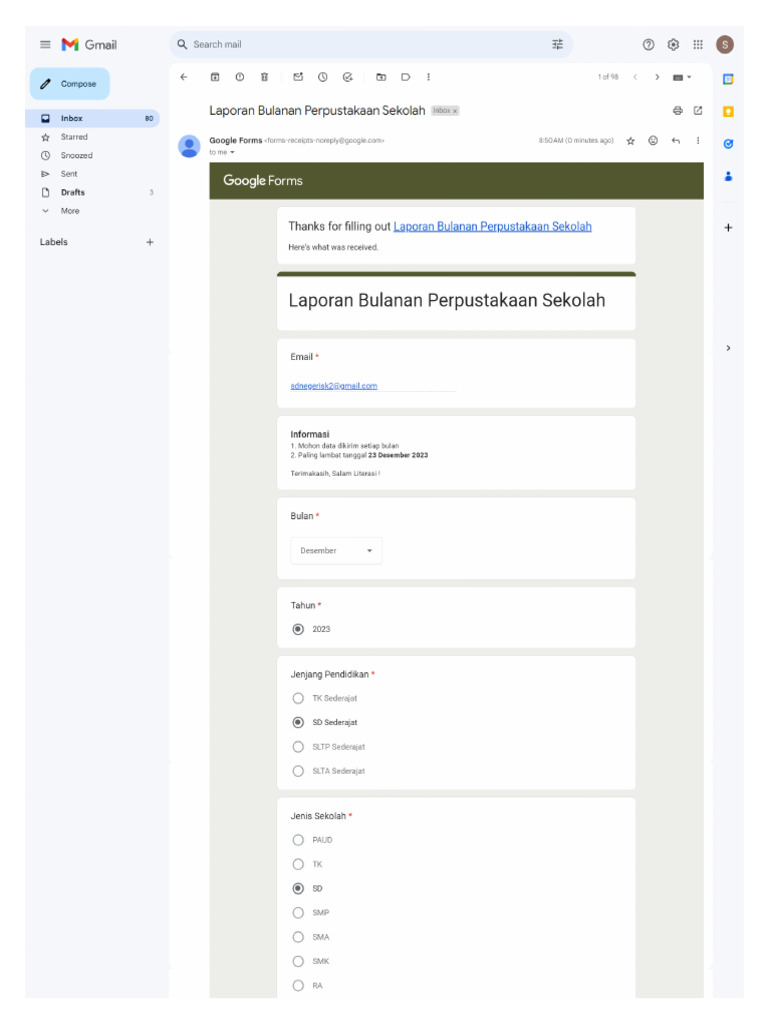 Lapor Bulan Perpustakaan Desember | PDF