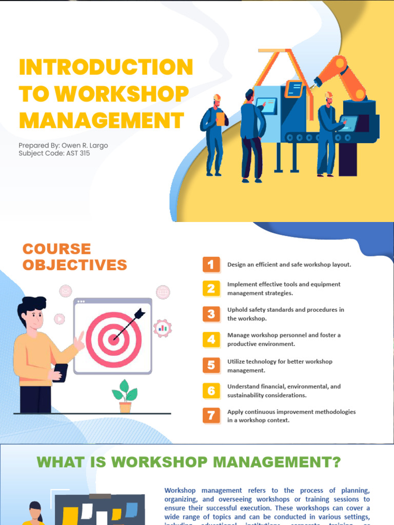 Introduction To Workshop Management | PDF | Automation | Internet Of Things