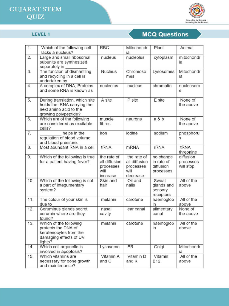 Stem Quiz Science | PDF