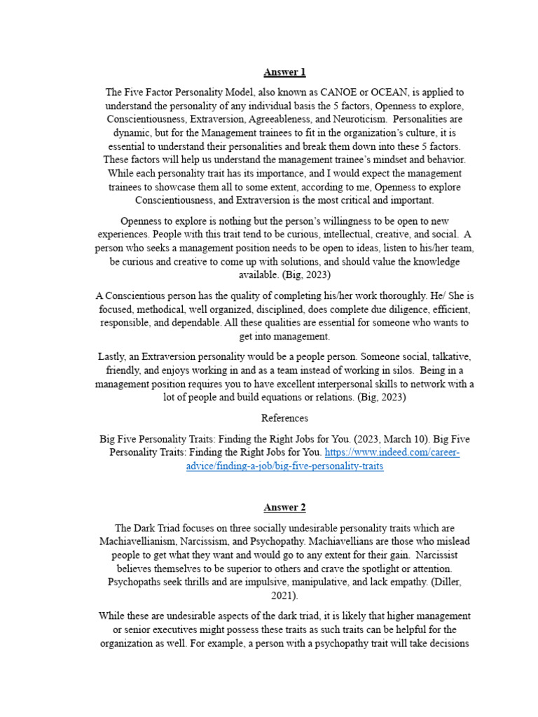 PLD 2 | PDF | Emotional Intelligence | Dark Triad