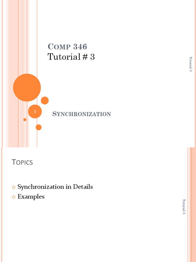 03 Tutorial 3 Synchronization Pdf Process Computing Concurrent Computing