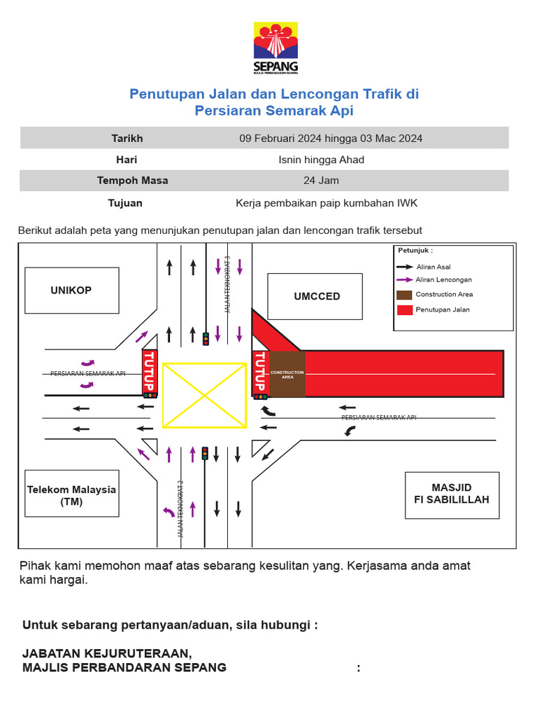 Layout Tutup Jalan | PDF