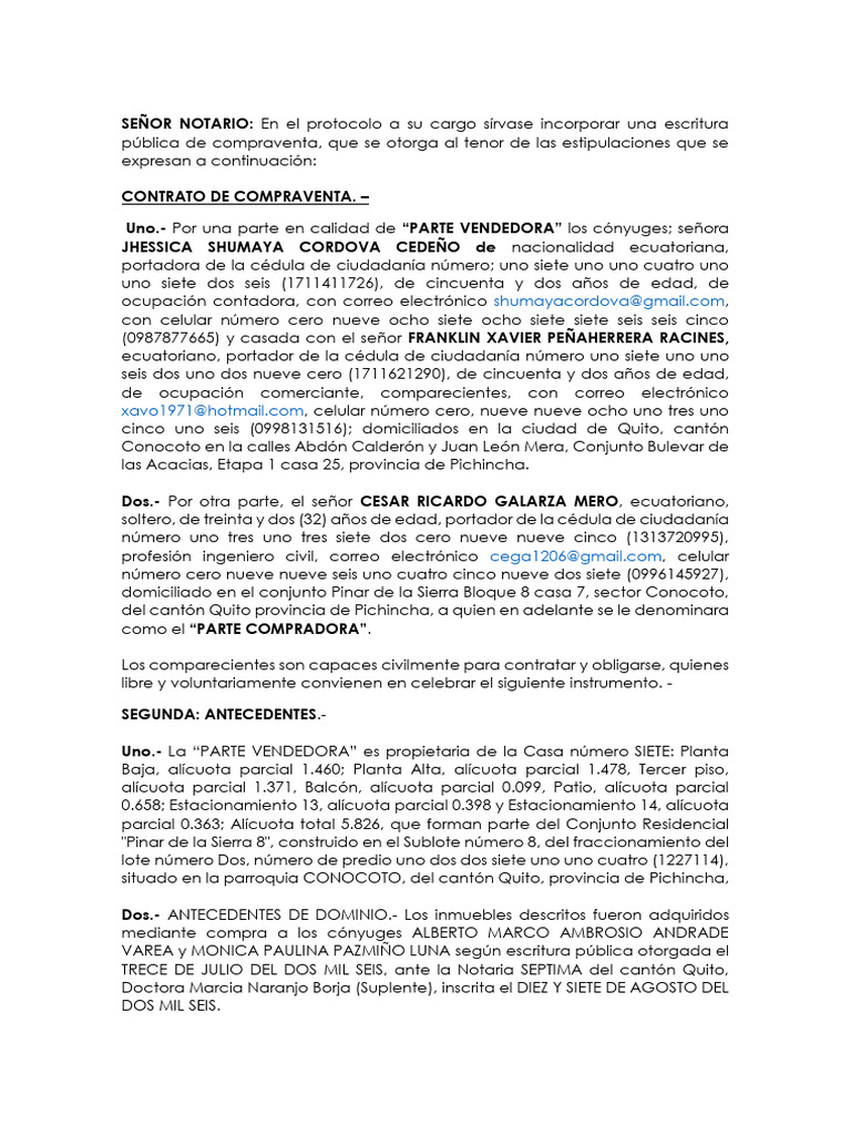 MINUTA CESAR 1 REVISADA 3 (1) - Signed | PDF | Arbitraje | Mediación