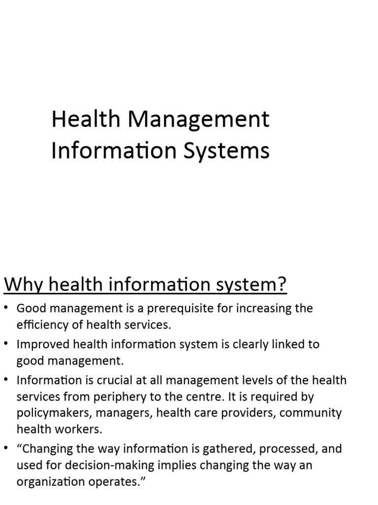 HMIS Introduction | PDF | Hospital | Health Care