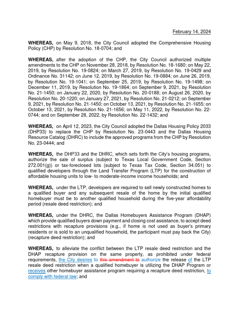 CHDO Resolution | PDF | Loans | Owner Occupancy