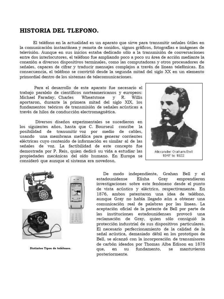 Evolución del Teléfono: De Bell al Celular | PDF | Teléfonos móviles ...