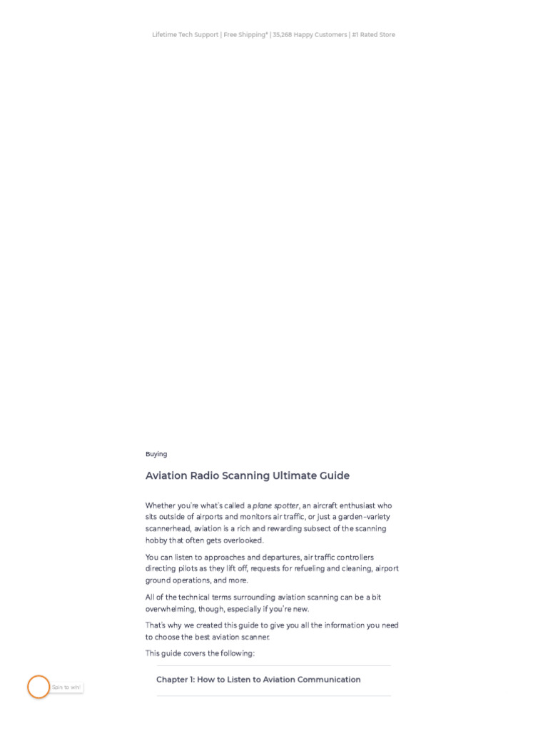 Aviation Radio Scanning - Aviation Scanners - Airplane Police Scanner ...