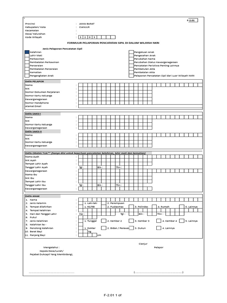F2-01 Kelahiran | PDF