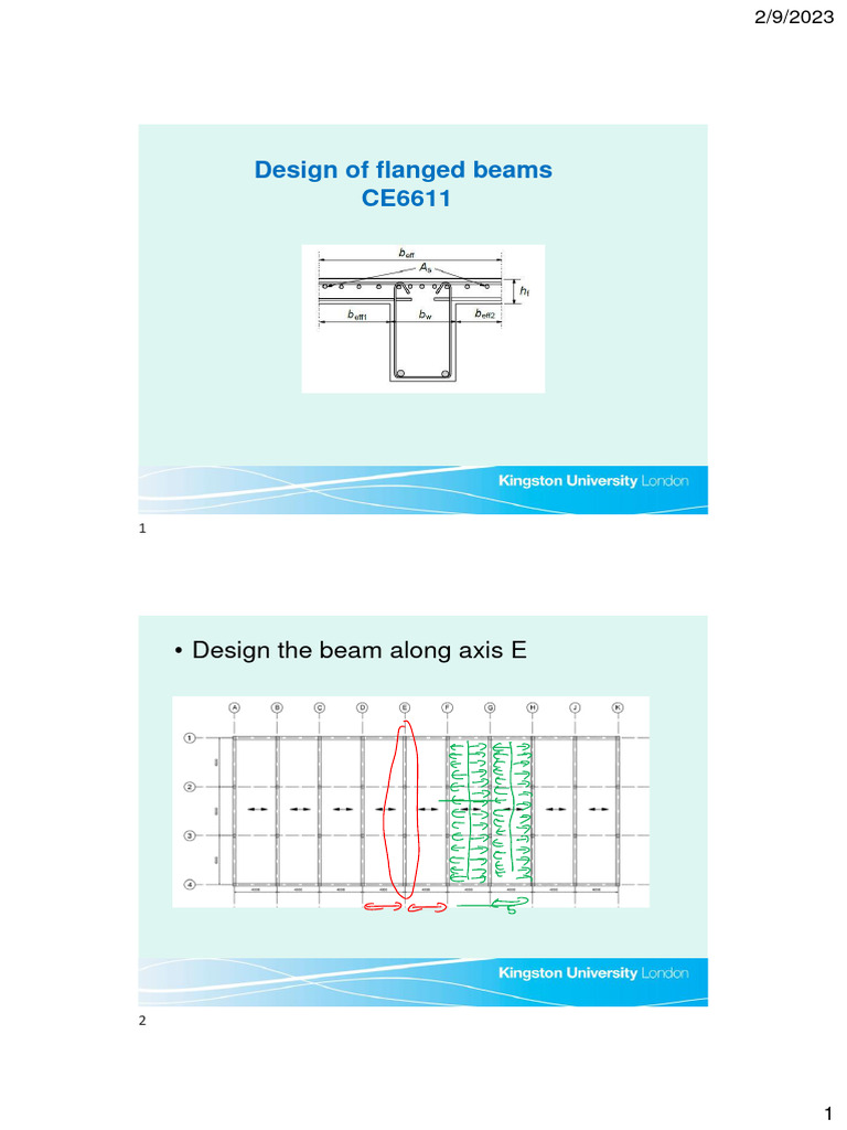 Flanged Beam Design and Analysis Guide | PDF | Beam (Structure) | Mechanics
