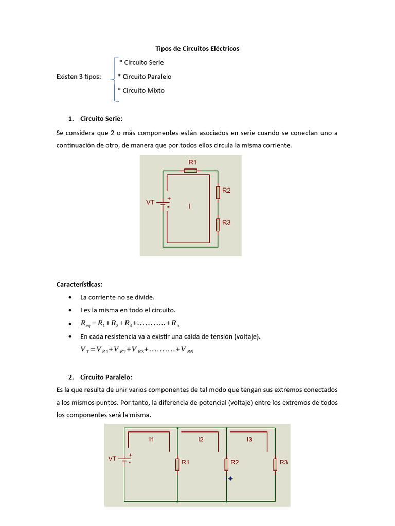 Tipos De Circuitos Eléctricos Pdf 6767