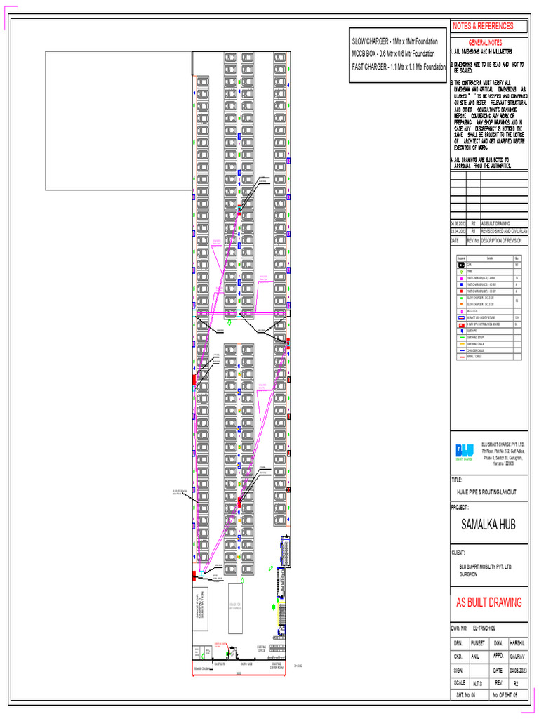 Hume Pipe - Routing Layout - Samalkha | PDF | Electric Power