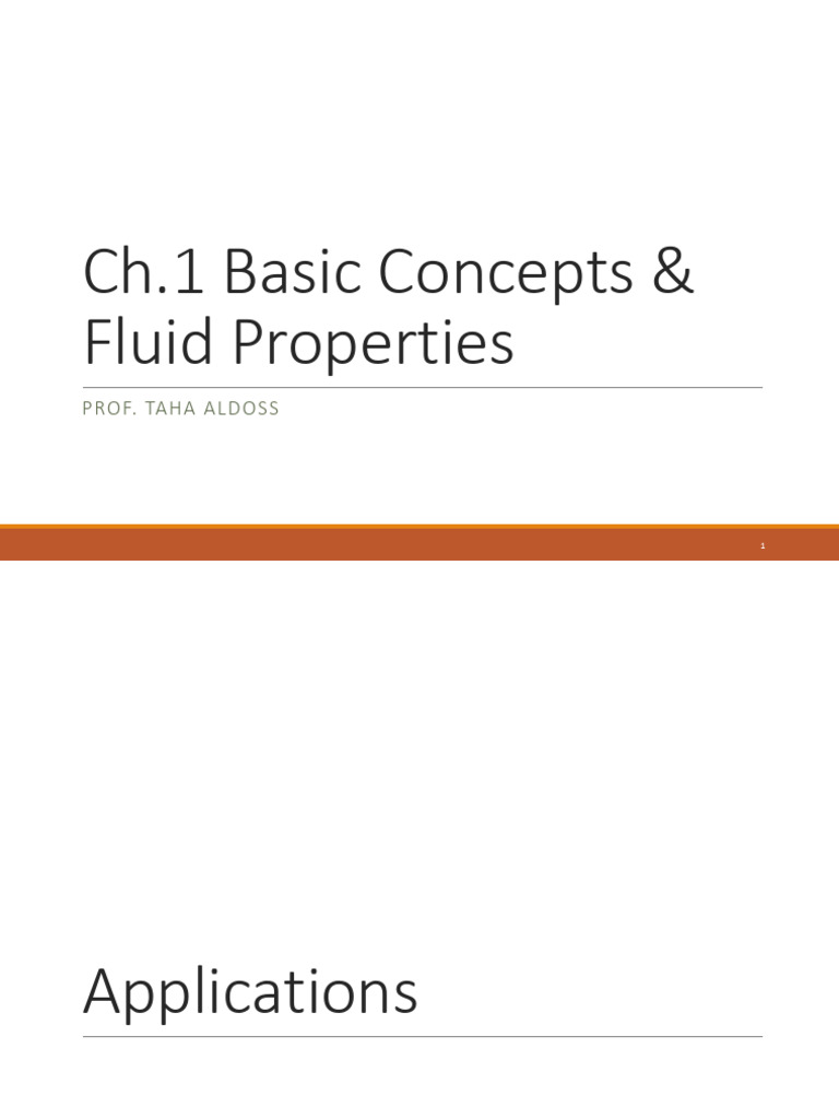Basic Concepts Fluid Properties | PDF | Shear Stress | Fluid