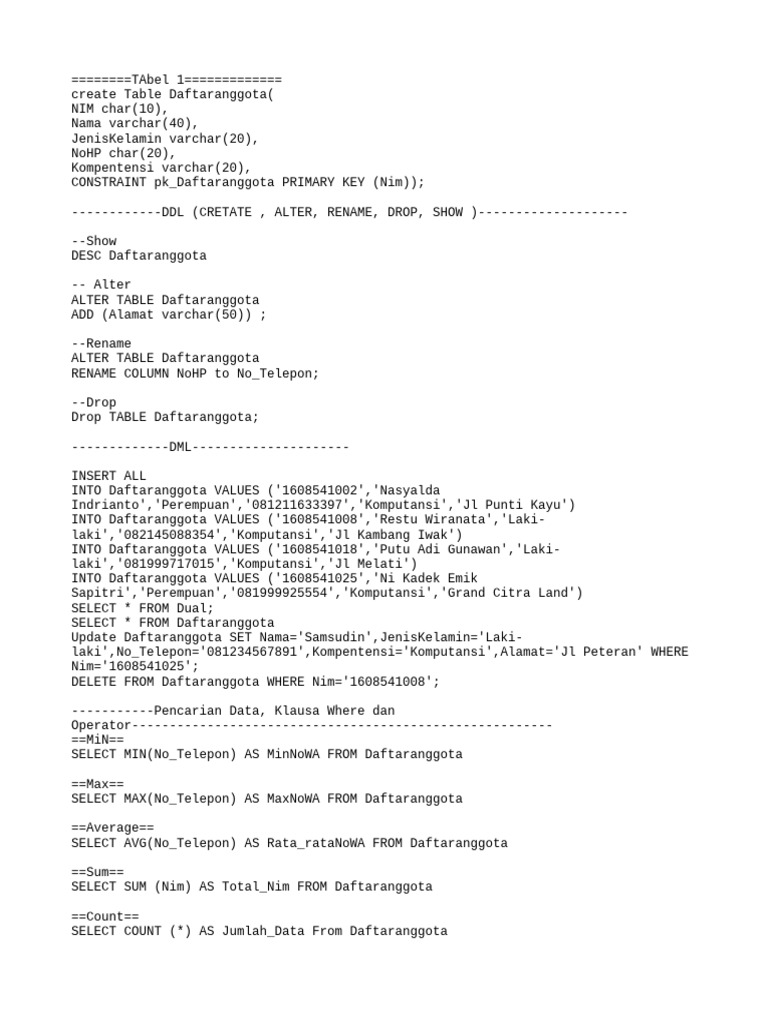Uas Basis Data Lanjutan | PDF | Information Technology Management | Software Design