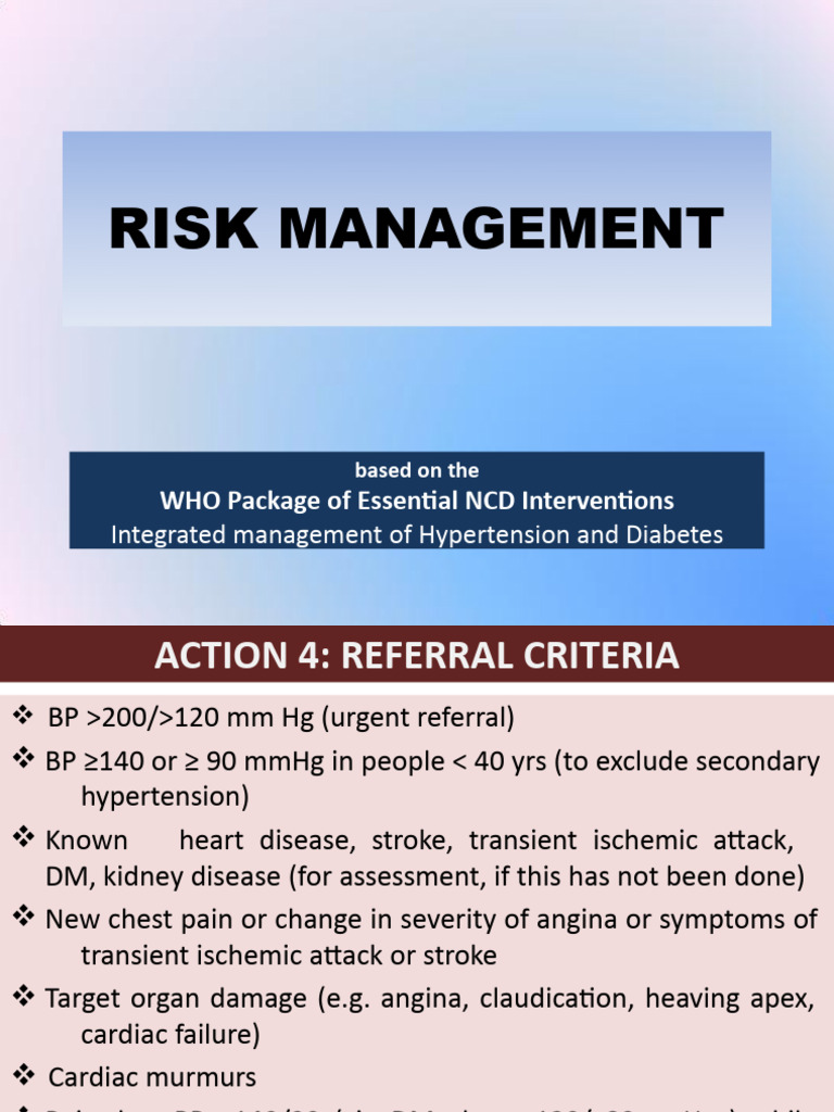 5 Risk Management - Pocket Guidebook | PDF | Dieting | Medical Specialties