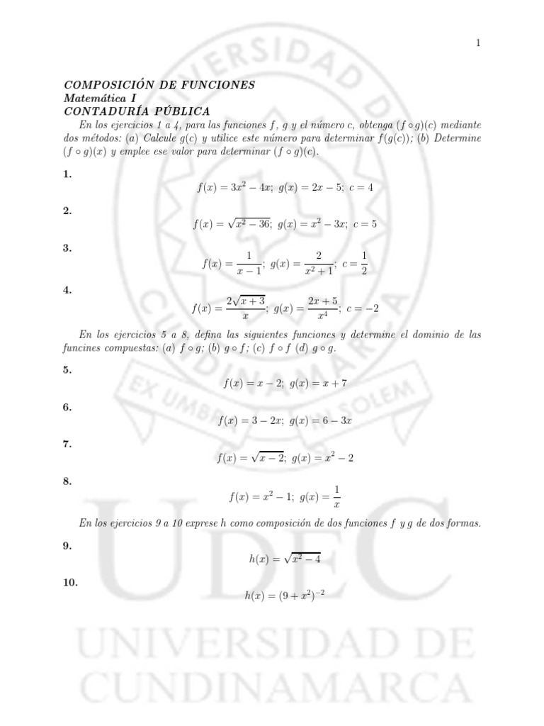 Composicion de Funciones | PDF