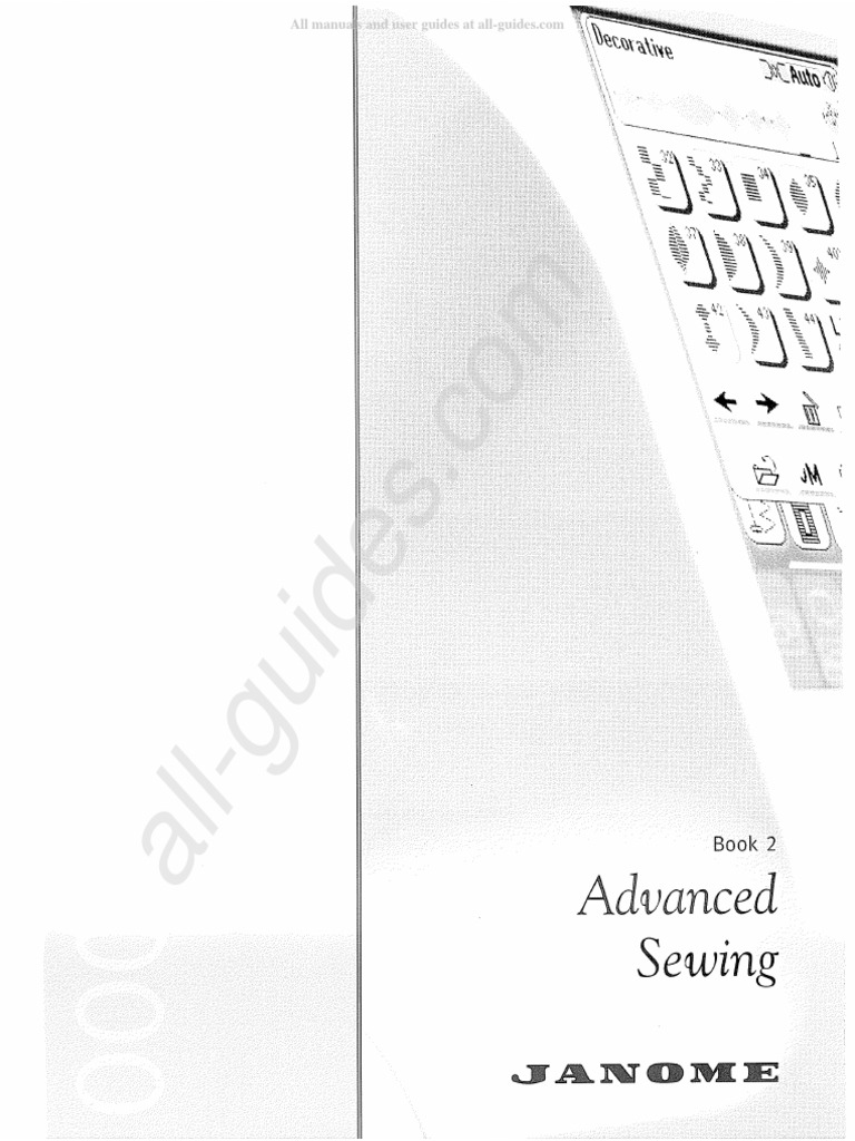 Janome Memory 10000 Craft Sewing Machine Instruction Manual Pt2 | PDF
