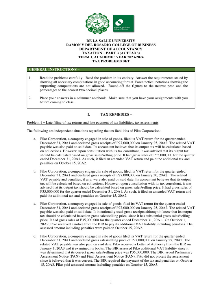 Acttax3 Ps | PDF | Value Added Tax | Taxes