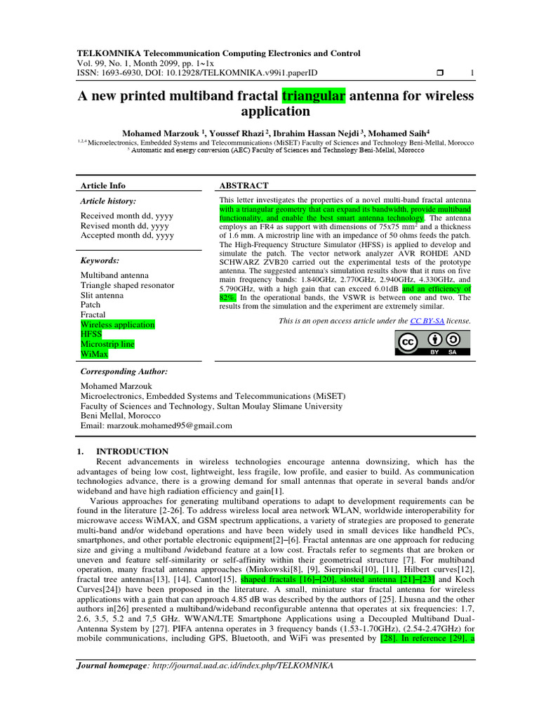 1 Ed | PDF | Antenna (Radio) | Bandwidth (Signal Processing)