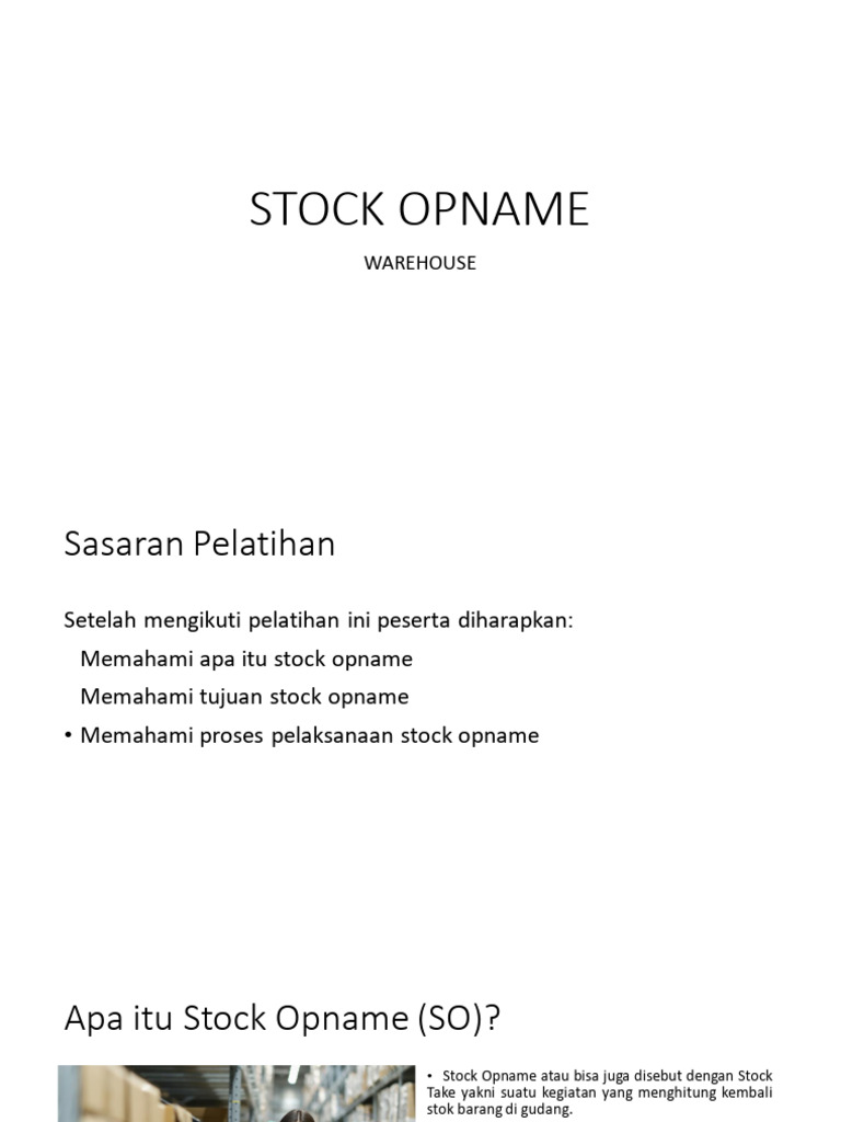 Stock Opname | PDF
