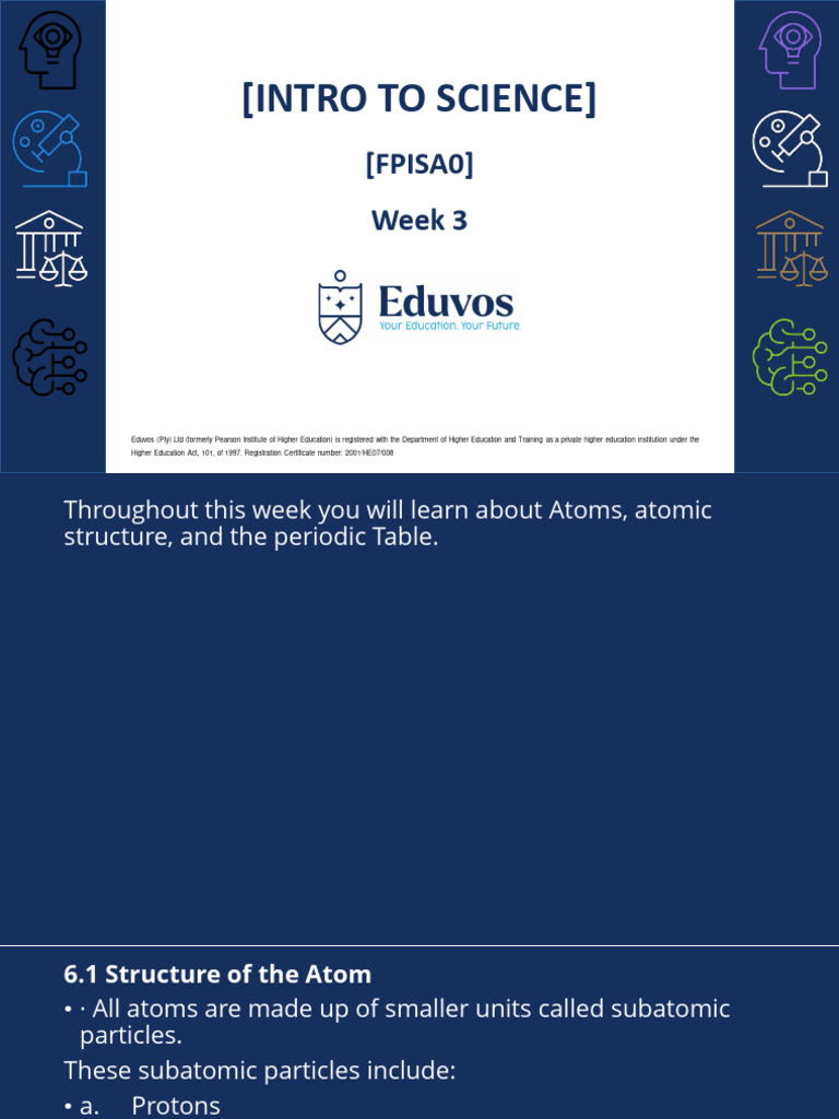 Week 3 Theory | PDF | Atoms | Atomic Nucleus