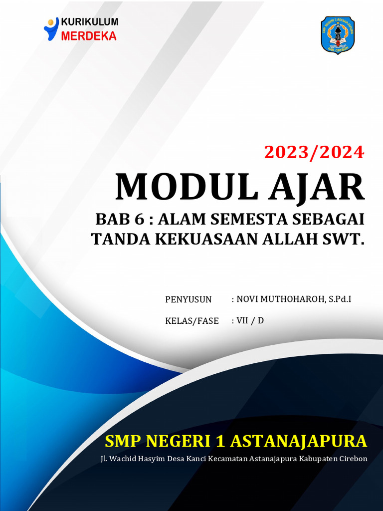 001 Modul Ajar Pai Kelas 7 Bab 6 | PDF