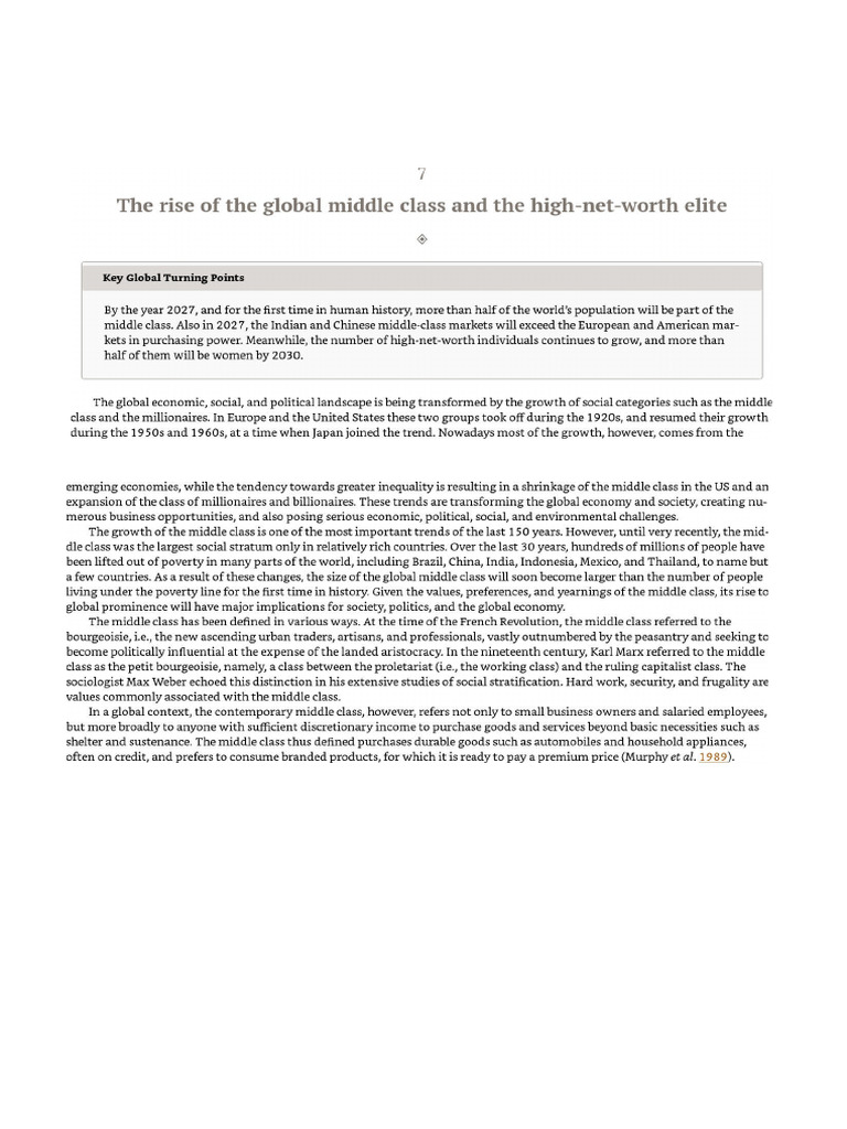 W 10 The Rise of The Global Middle Class | PDF