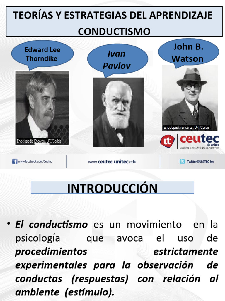Conductismo Pavlov-Watson | PDF | Behaviorismo | Teorías psicologicas