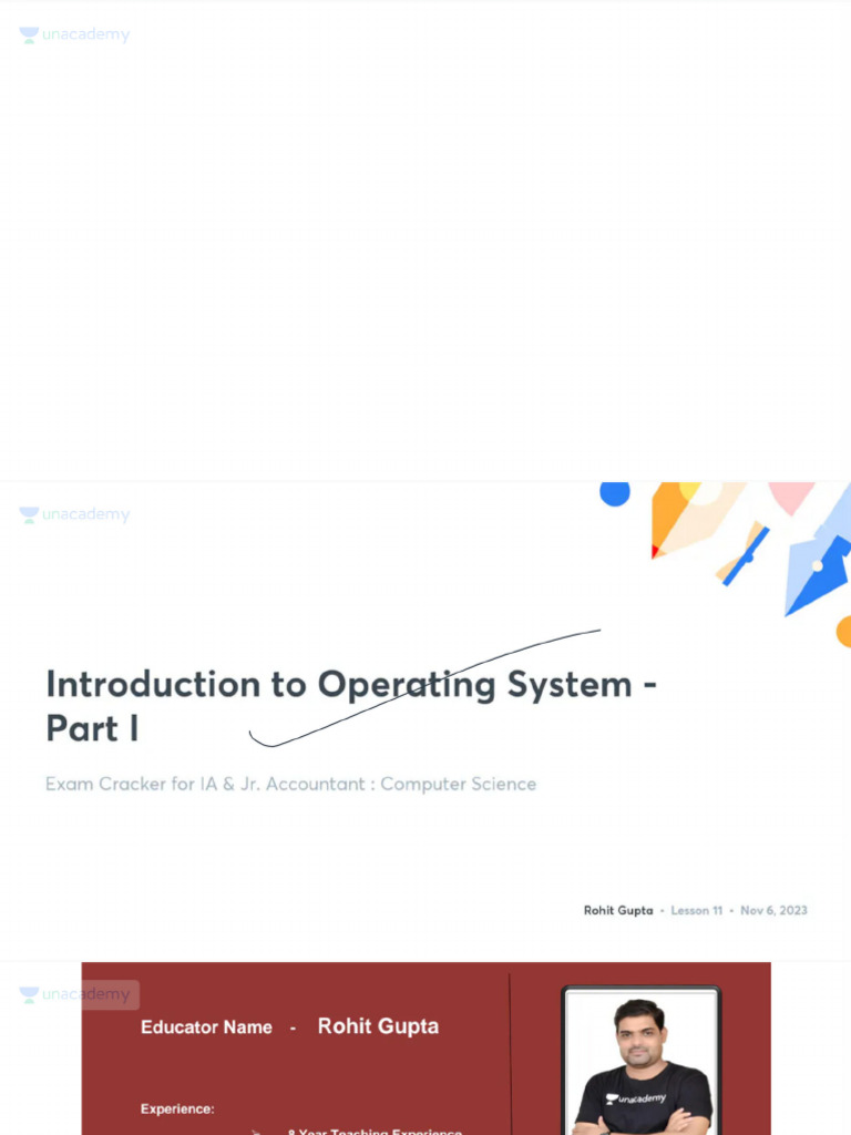 Introduction To Operating System Part I With Anno | PDF