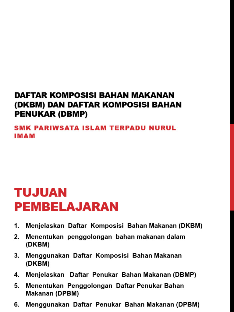 Daftar Komposisi Bahan Makanan (DKBM) | PDF | Kesehatan Holistik