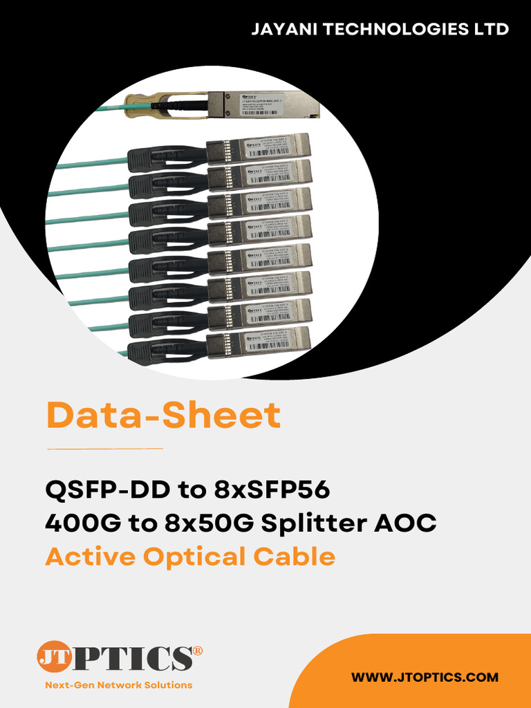400G TO 8X50G AOC Cable Data Sheet by JTOPTICS | PDF ...