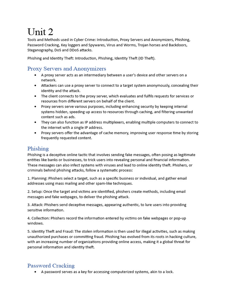 Cybersecurity Unit 2 | PDF | Password | Spyware