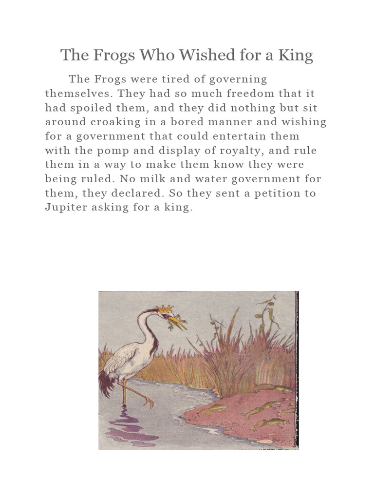 The Frogs Who Wished For A King | PDF