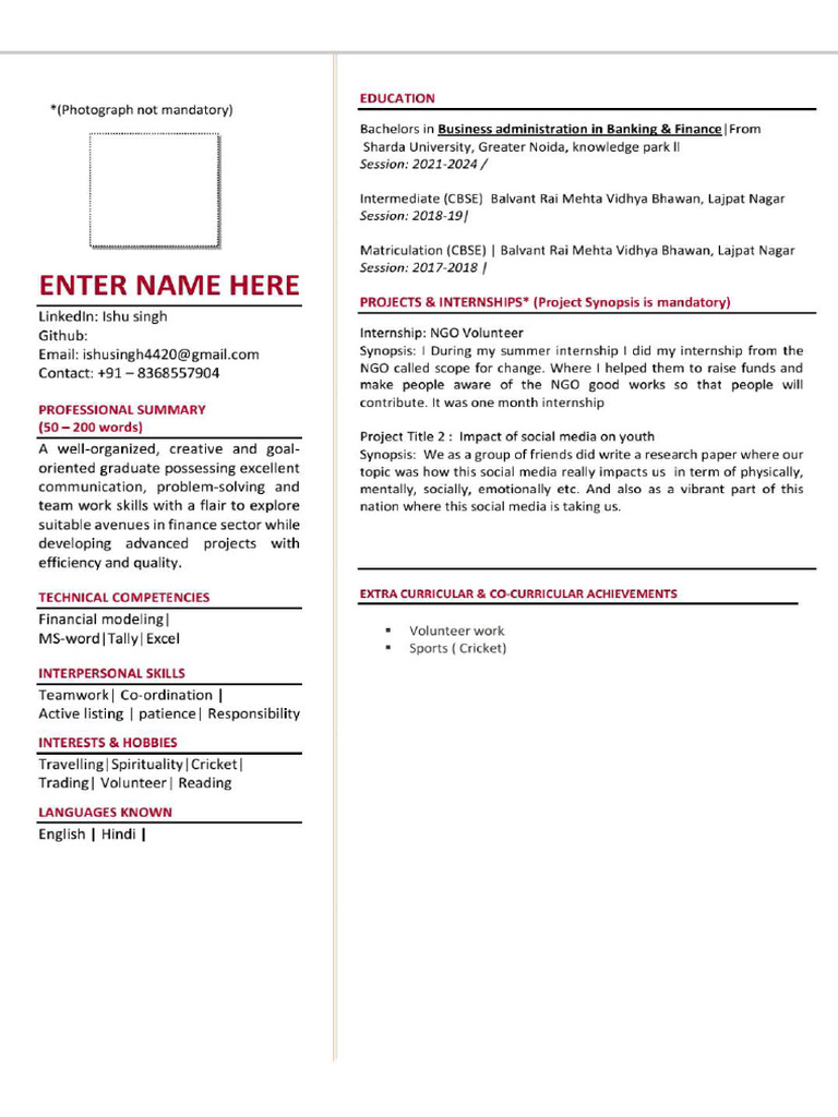 Ishu Singh. Resume | PDF