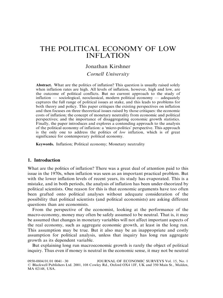 Inflation Journal | PDF | Inflation | Macroeconomics