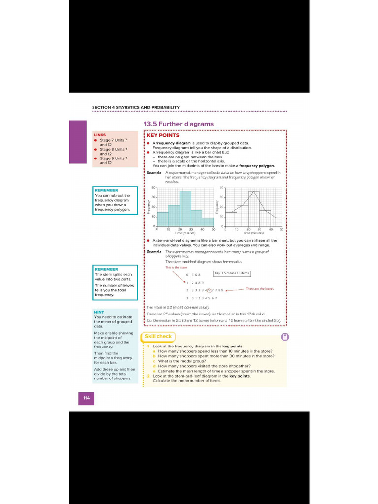 Statistics Cambridge Lower Secondary Maths 9 | PDF