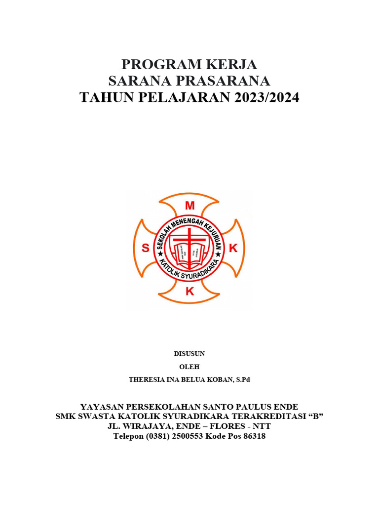 4.program Kerja Sarpas 2023-2024 | PDF