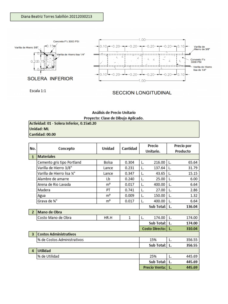 Solera Inferior | PDF | Materiales de construcción | Materiales
