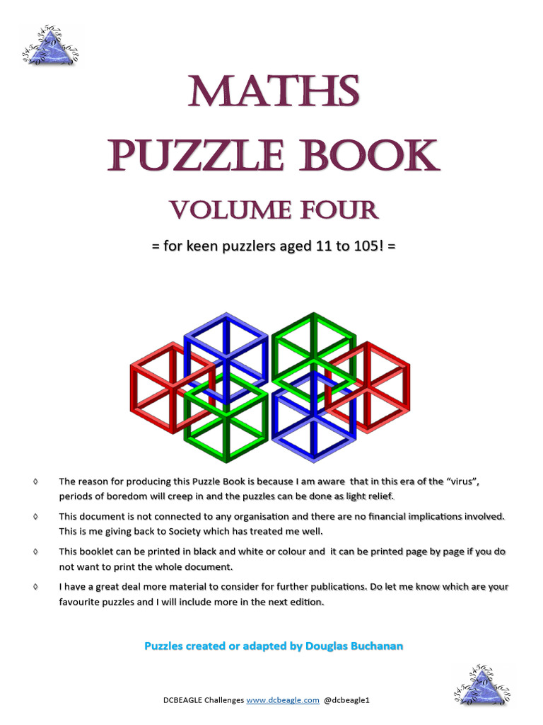 Maths Puzzle Book Vol 4 | PDF | Puzzles | Games Of Mental Skill