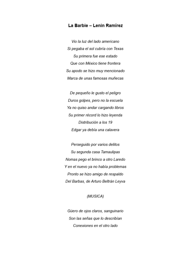 La Barbie | PDF | Poesía