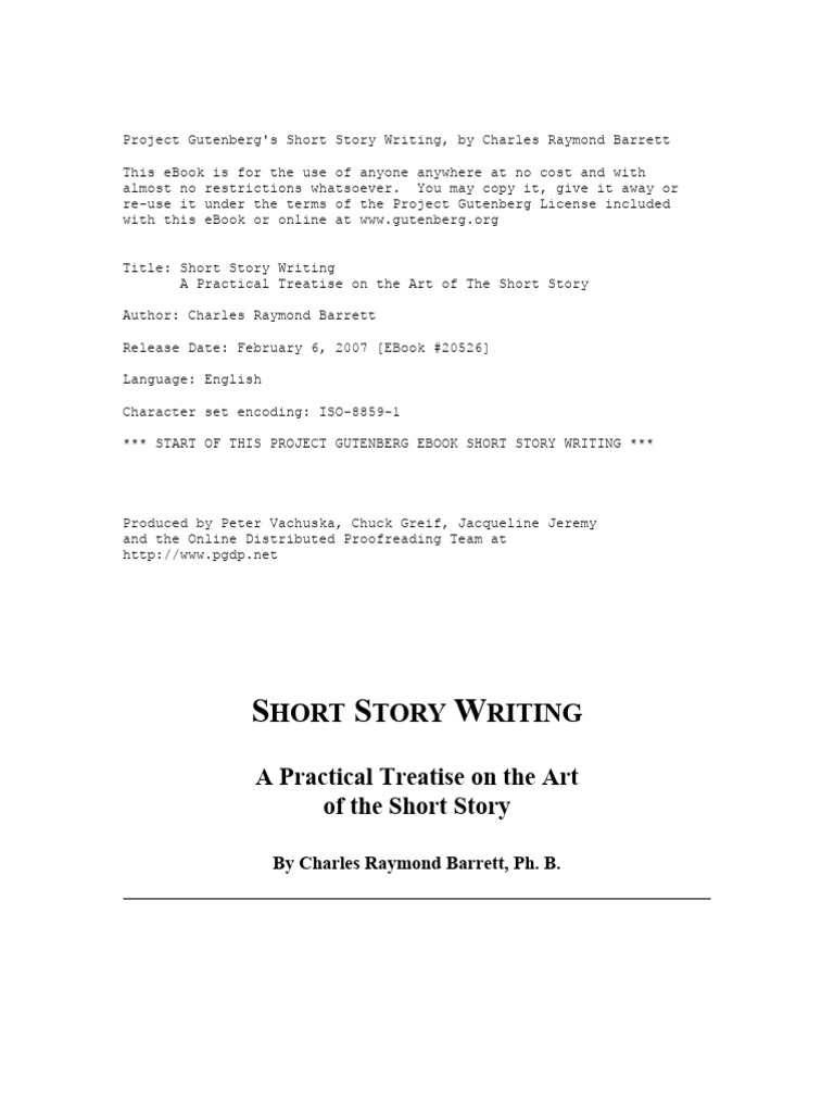 Art of Writting Short Story | PDF | Short Stories | Plot (Narrative)