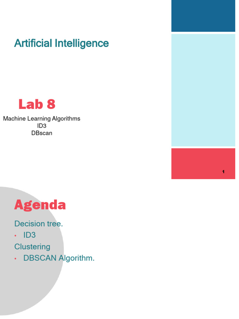 Artificial Intelligence: Machine Learning Algorithms Id3 Dbscan | PDF | Cluster Analysis ...