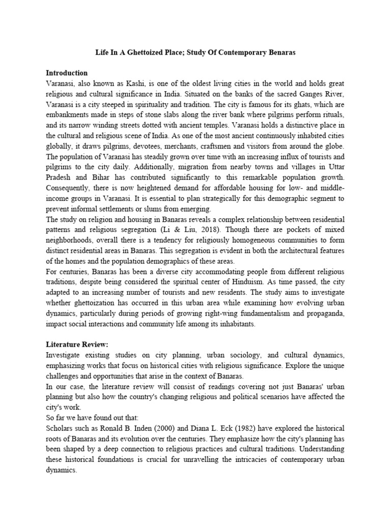 Ghettoization in Contemporary Varanasi | PDF | Science