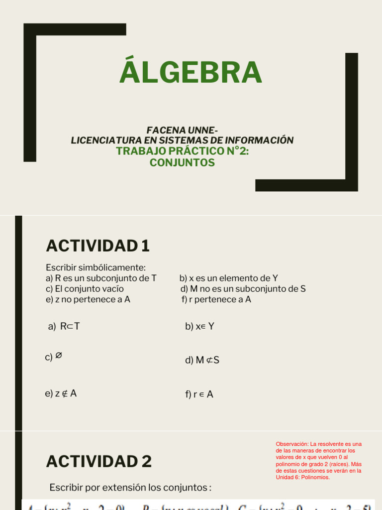 TP 2 | PDF | Conjunto (Matemáticas) | Matemáticas