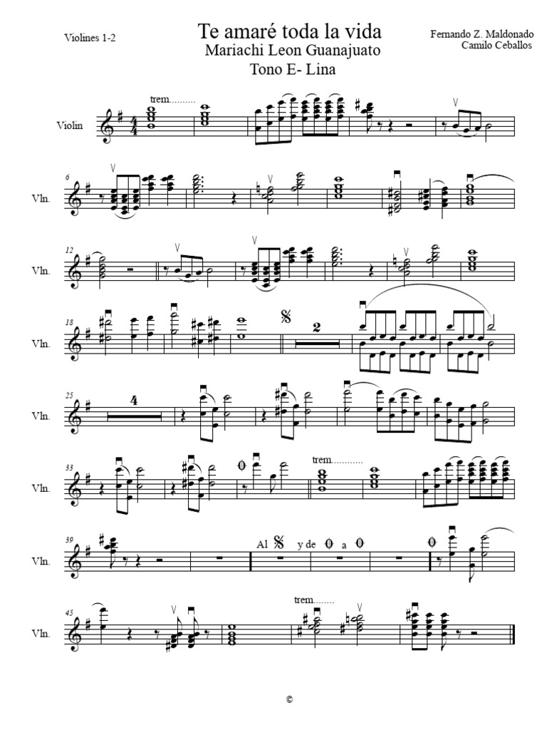 Te Amaré Toda La Vida Tono Lina | PDF