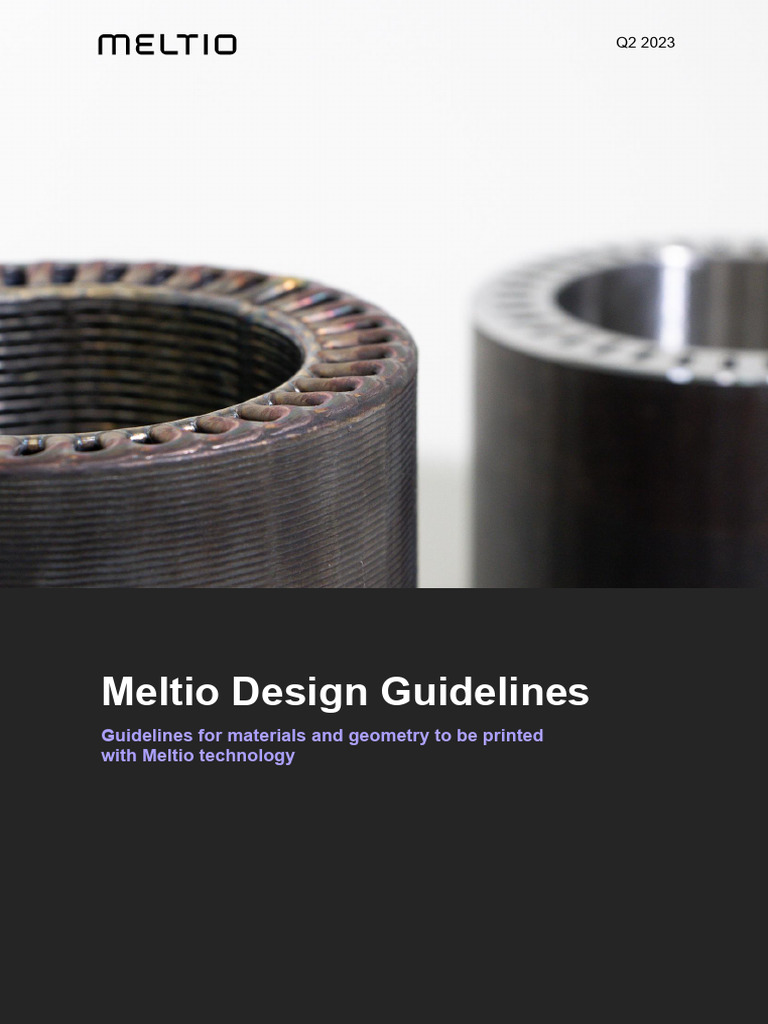 Meltio Design Guidelines q22023 | PDF | 3 D Printing | Engineering