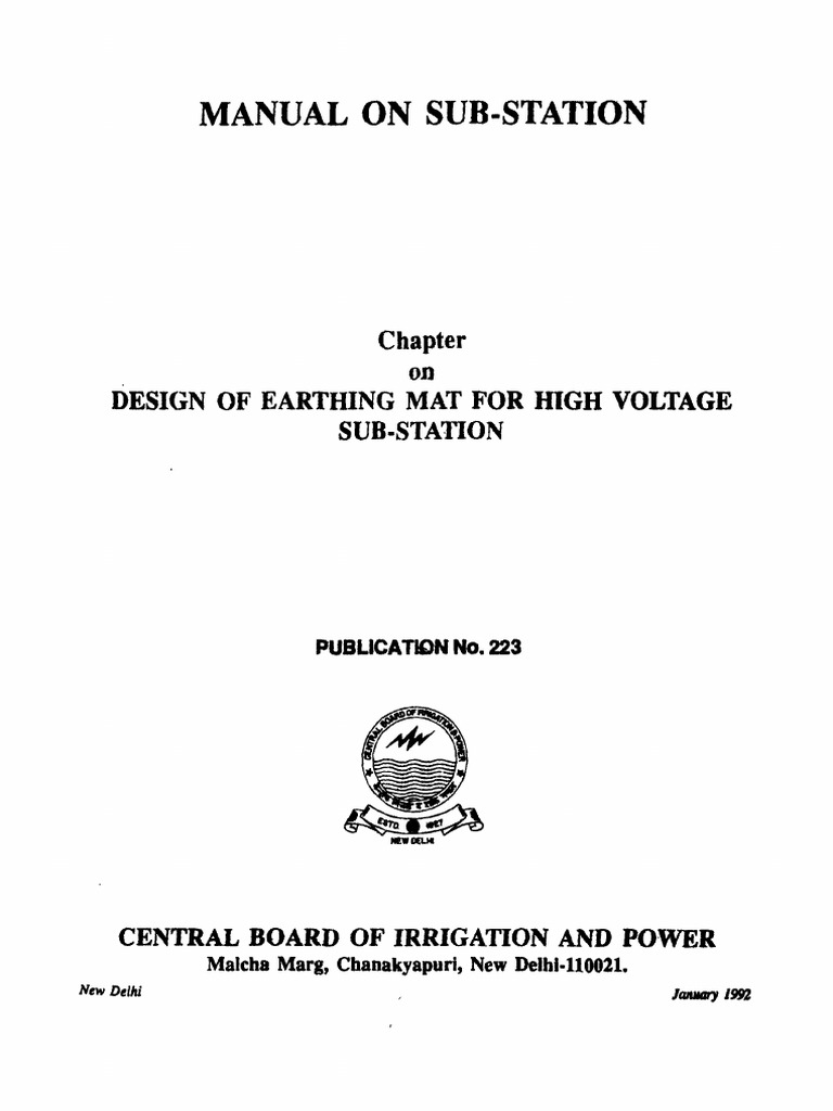 GP223 Design of Earthing Mat For High Voltage Sub-Station | PDF ...