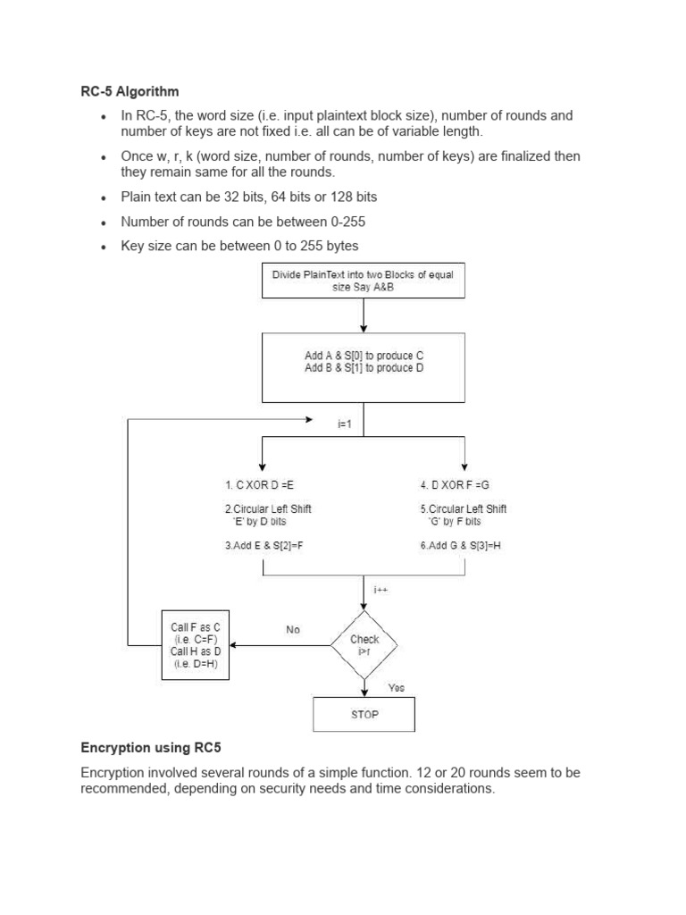 RC5 Algorithm | PDF | Computers | Technology & Engineering
