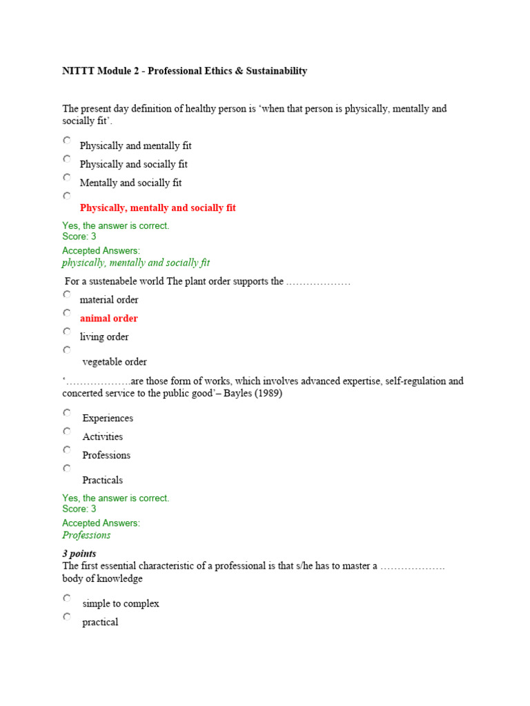 NITTT Module-2 Assignment Questions | PDF | Profession | Behavioural Sciences